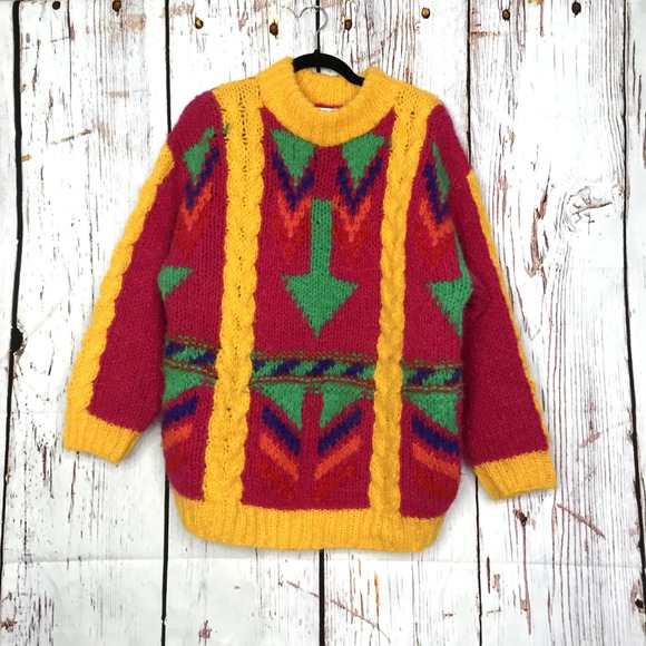 Vintage | Sweaters | Vintage Protokol By Collage Yarn Knitted Retro ...